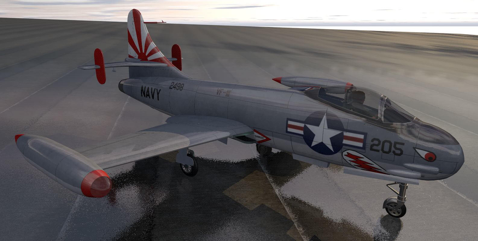 Chance Vought F6U-1 Pirate 3D Model by ChipBassChaos