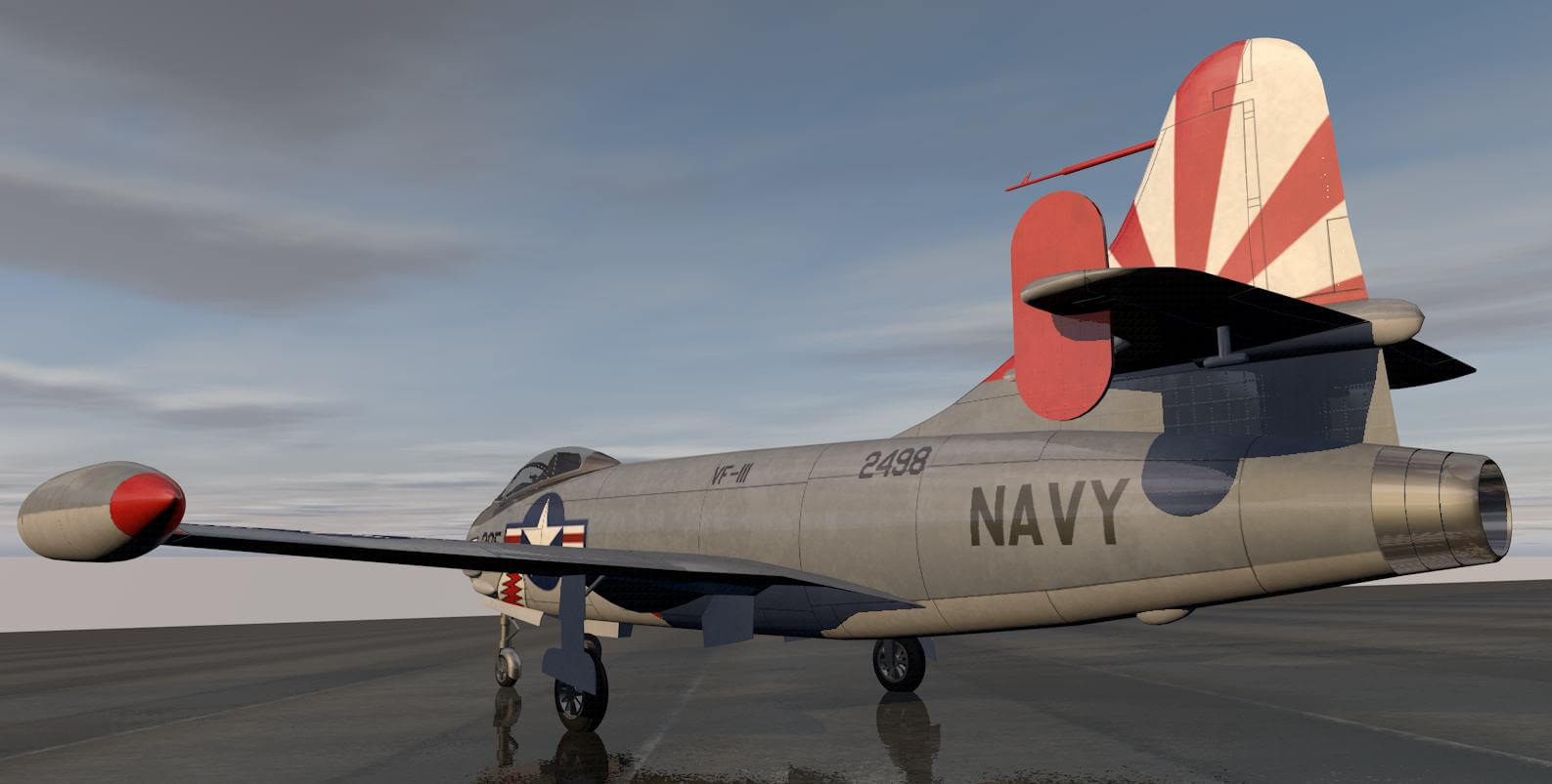 Chance Vought F6U-1 Pirate 3D Model by ChipBassChaos