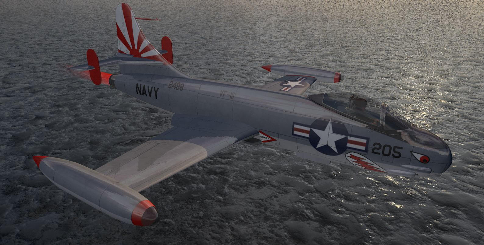 Chance Vought F6U-1 Pirate 3D Model by ChipBassChaos