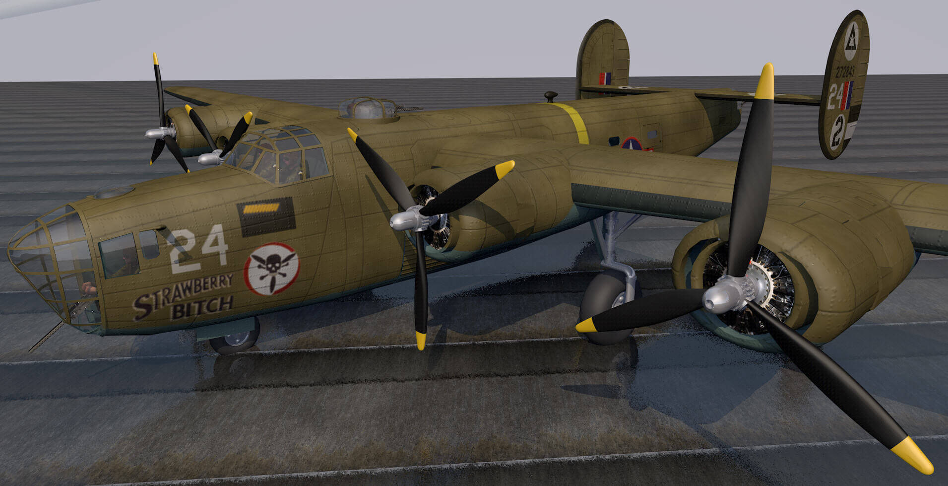 Consolidated B-24D Liberator 3D Model by ChipBassChaos