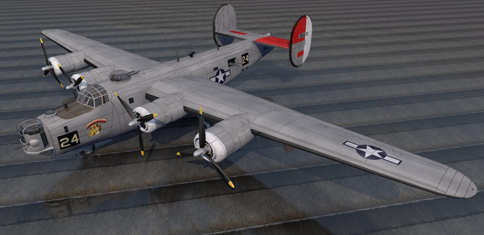 Consolidated B-24J Liberator 3D Model by ChipBassChaos