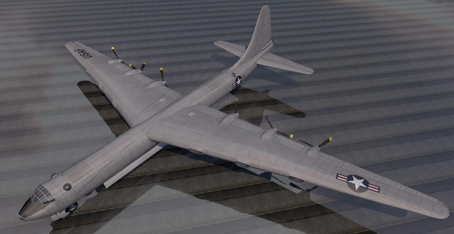 Convair XB-36 Peacemaker 3D Model by ChipBassChaos