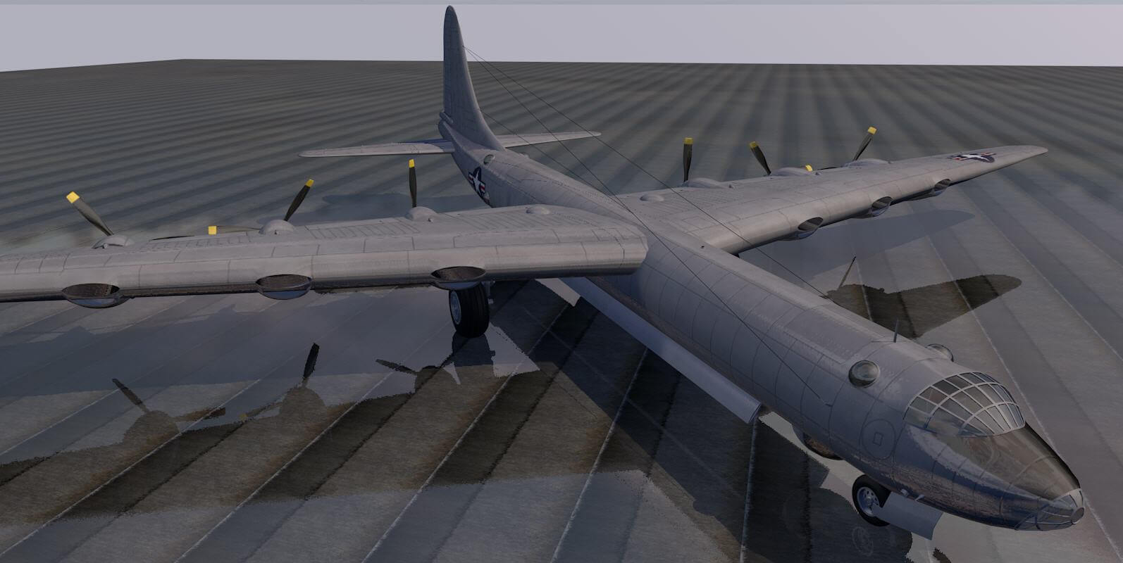 Convair XB-36 Peacemaker 3D Model by ChipBassChaos