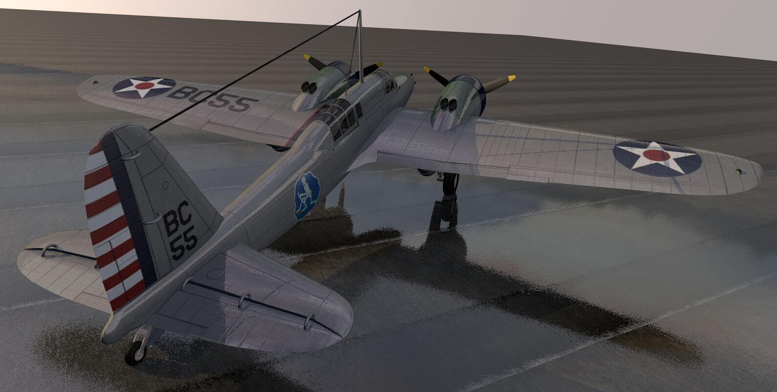 Curtiss A-18 Shrike II 3D Model by ChipBassChaos