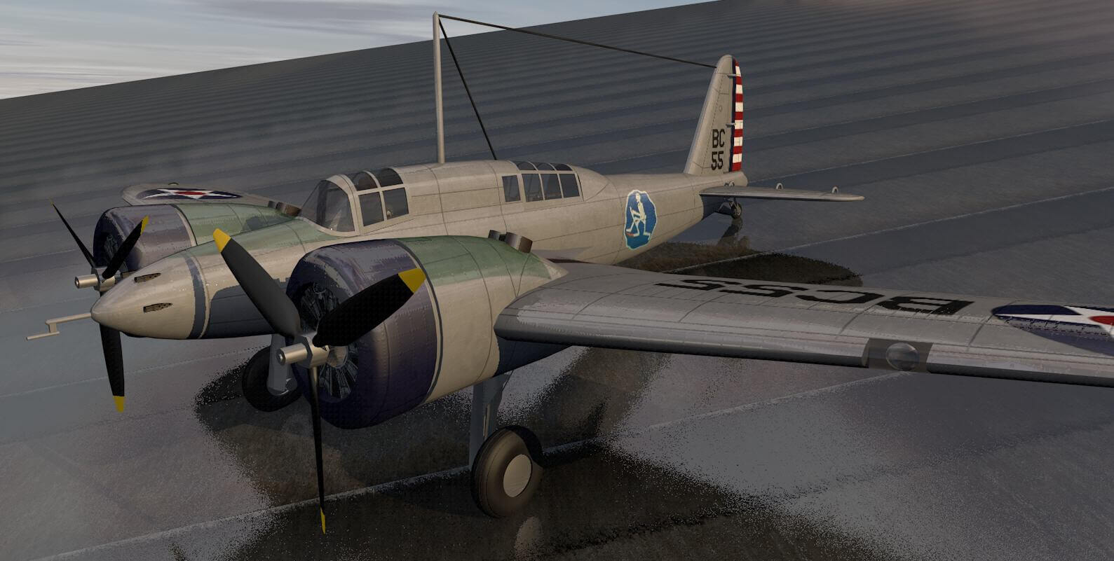 Curtiss A-18 Shrike II 3D Model by ChipBassChaos