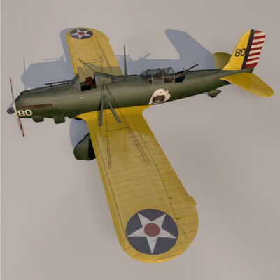 Curtiss A-8 Shrike 3D Model by ChipBassChaos