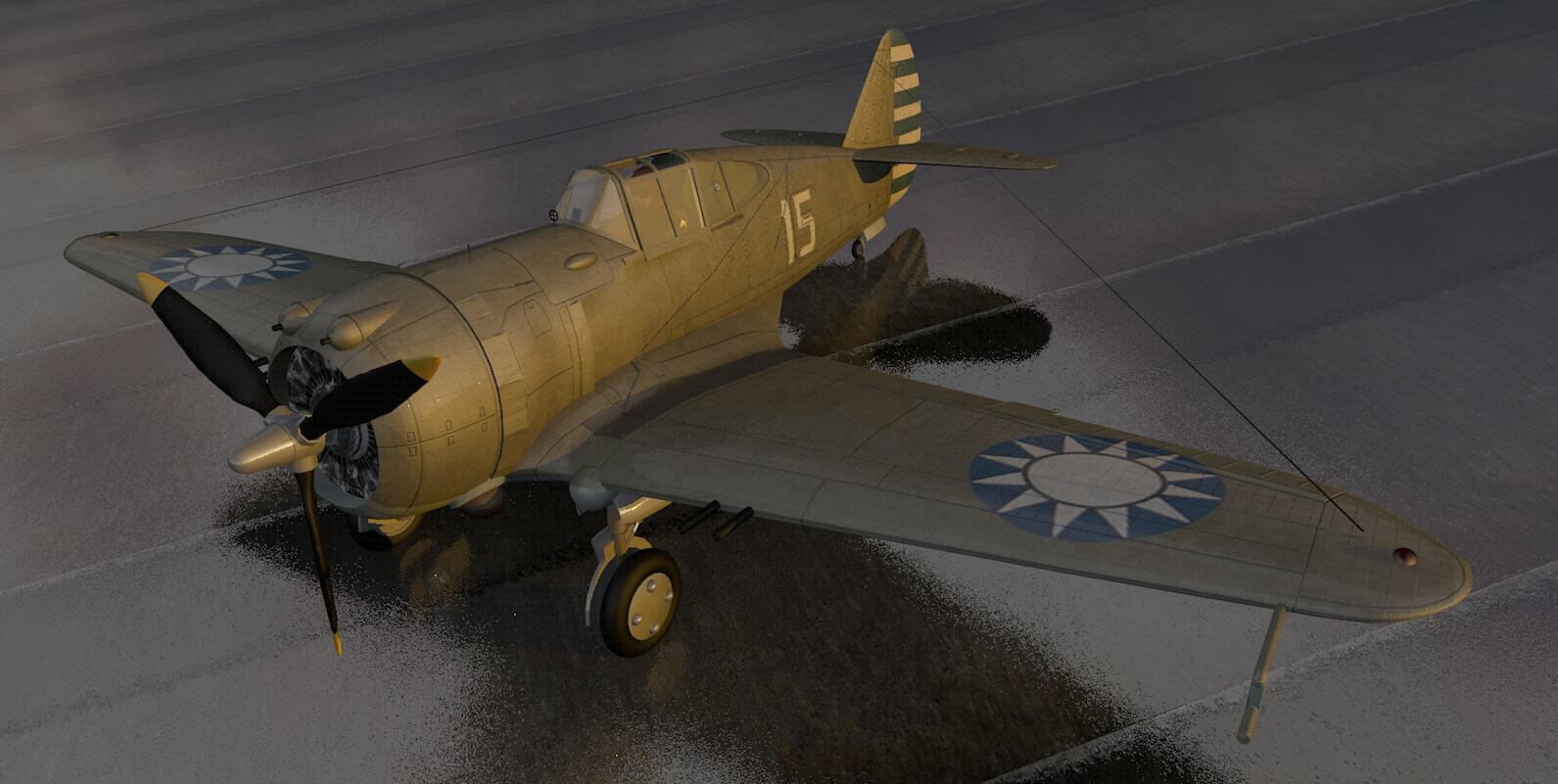 Curtiss P-36 Hawk 3D Model by ChipBassChaos