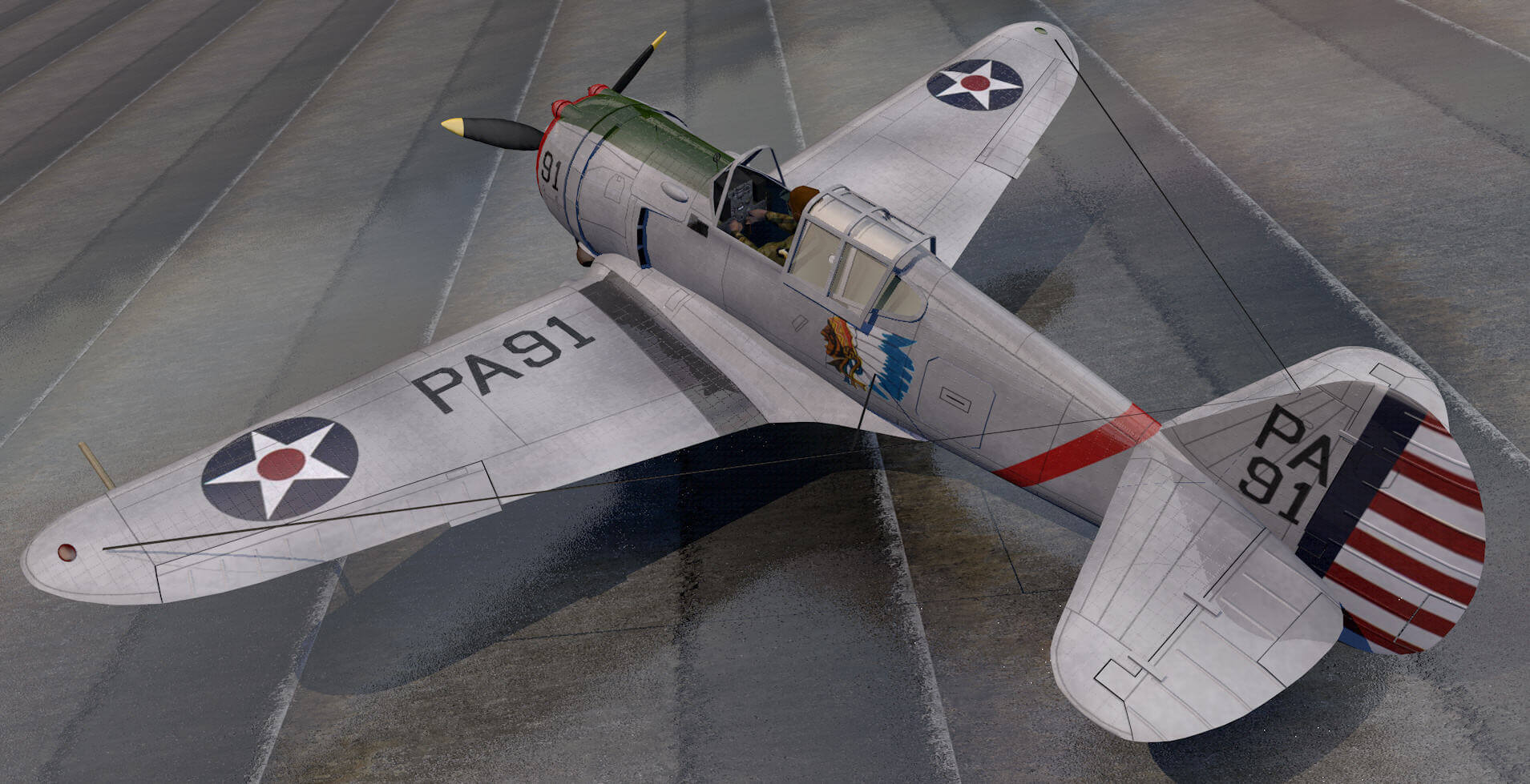 Curtiss P-36 Hawk 3D Model by ChipBassChaos