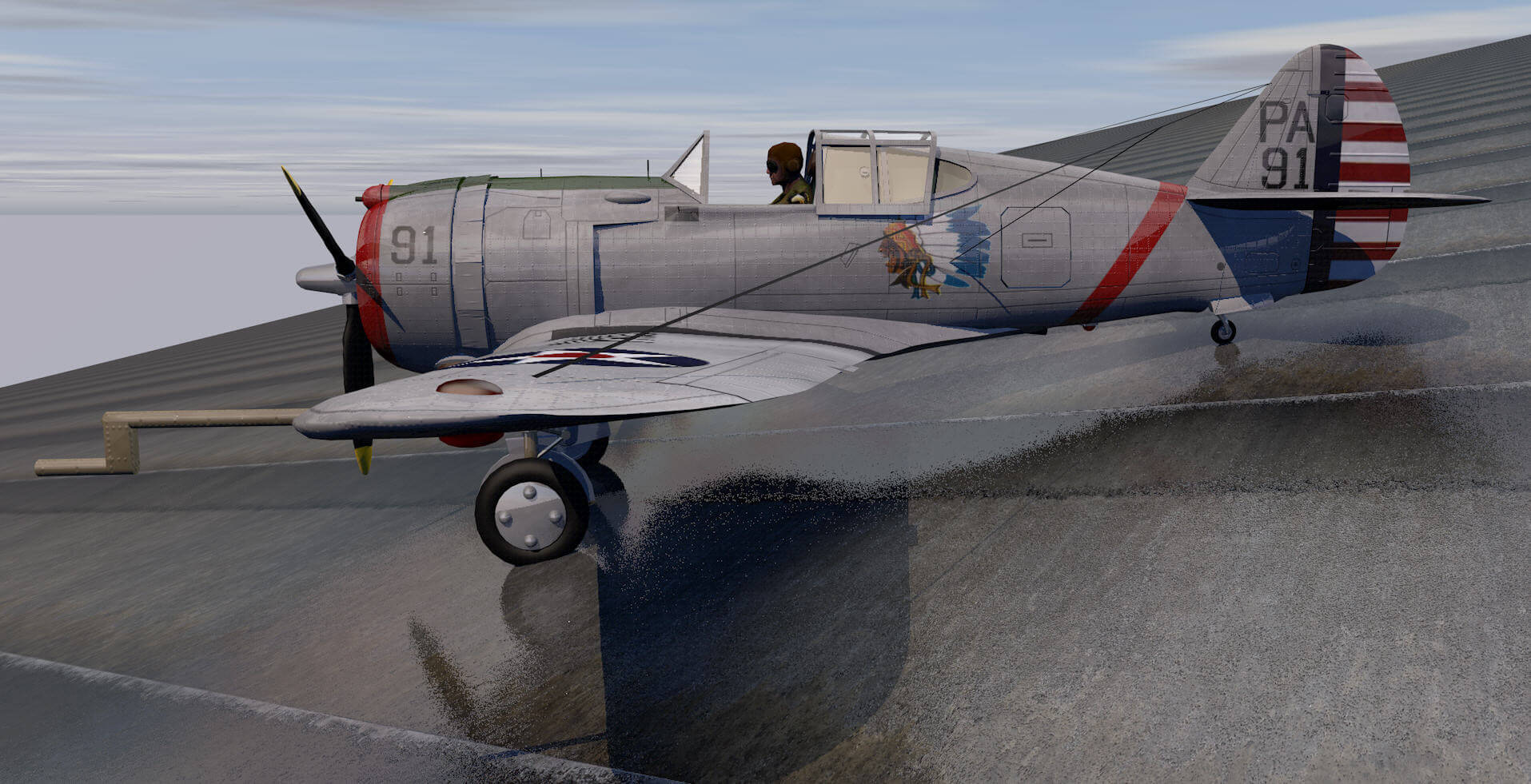 Curtiss P-36 Hawk 3D Model by ChipBassChaos