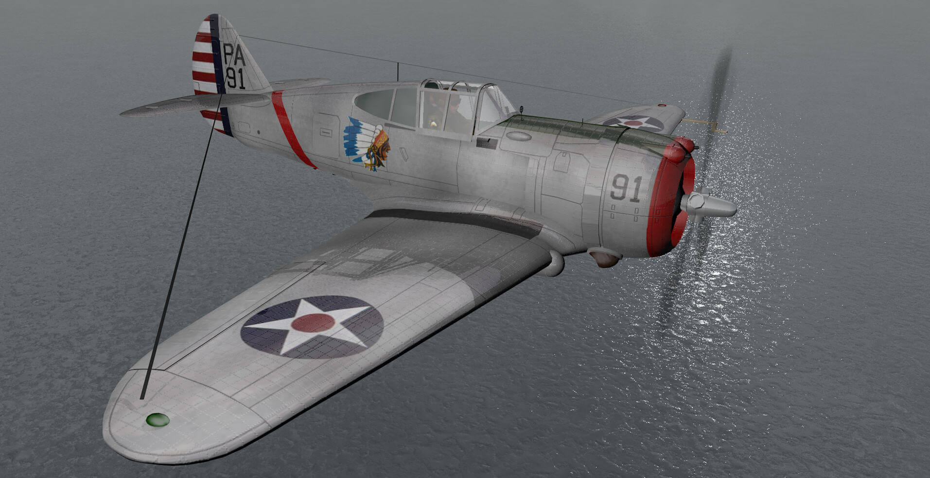 Curtiss P-36 Hawk 3D Model by ChipBassChaos