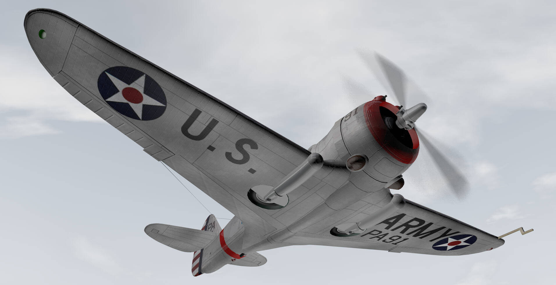 Curtiss P-36 Hawk 3D Model by ChipBassChaos