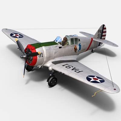 Curtiss P-36 Hawk 3D Model by ChipBassChaos