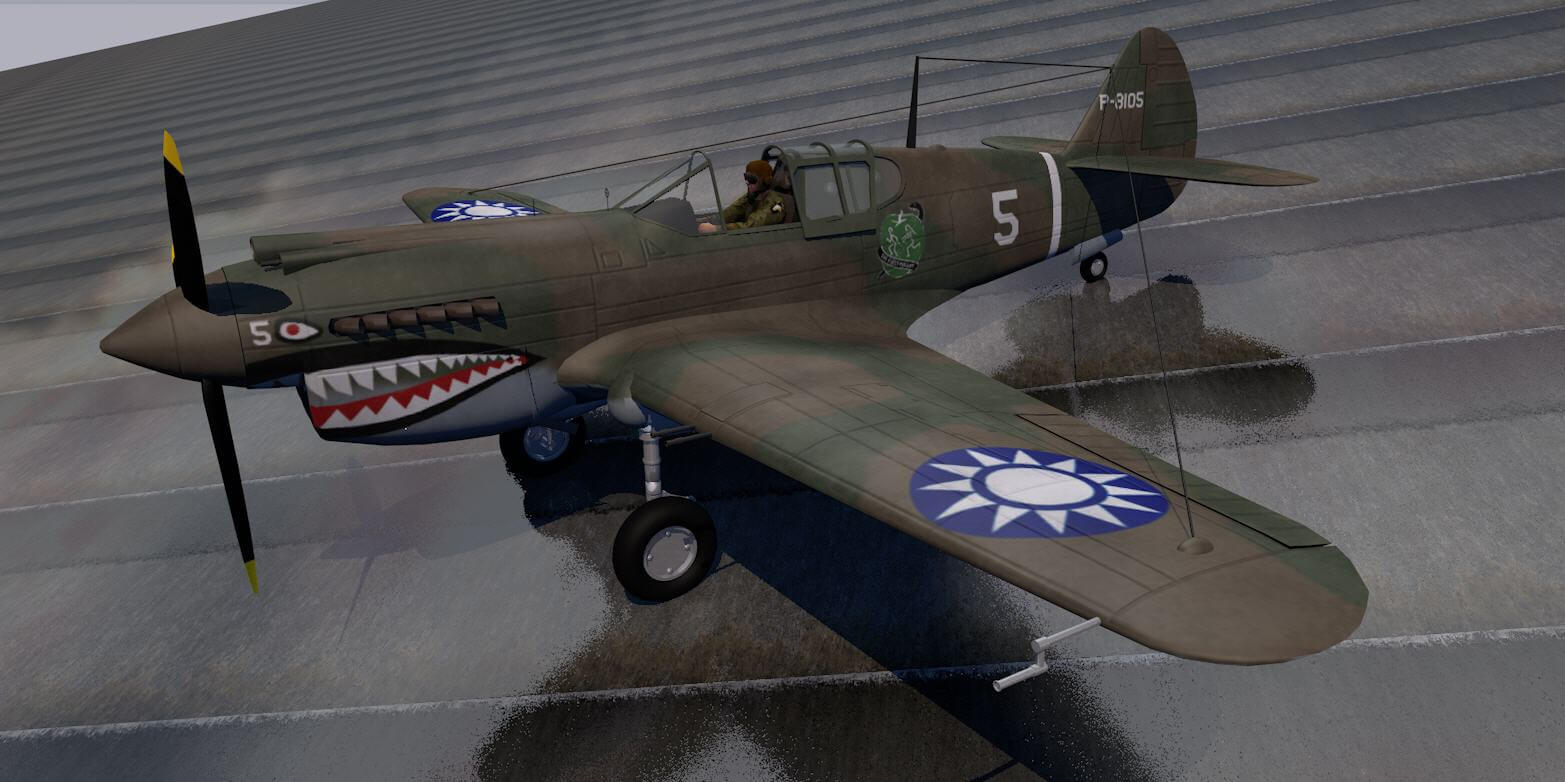 Curtiss P-40B Warhawk 3D Model by ChipBassChaos