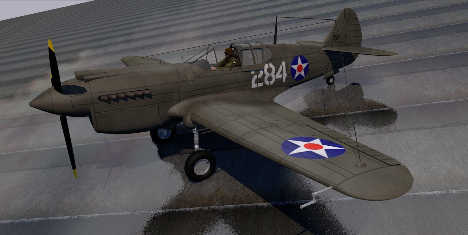 Curtiss P-40B Warhawk 3D Model by ChipBassChaos