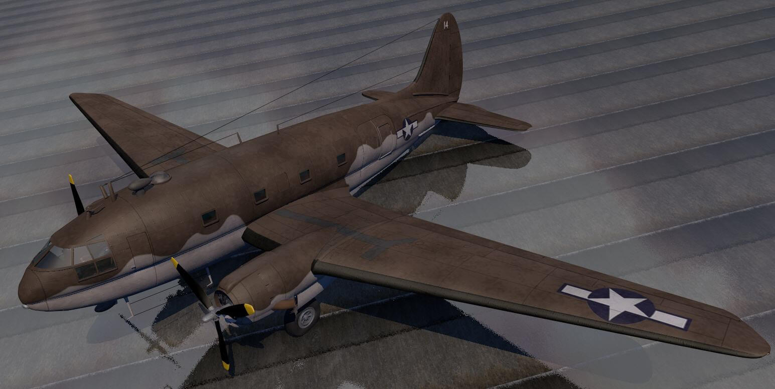 Curtiss-Wright C-46 Commando 3D Model by ChipBassChaos