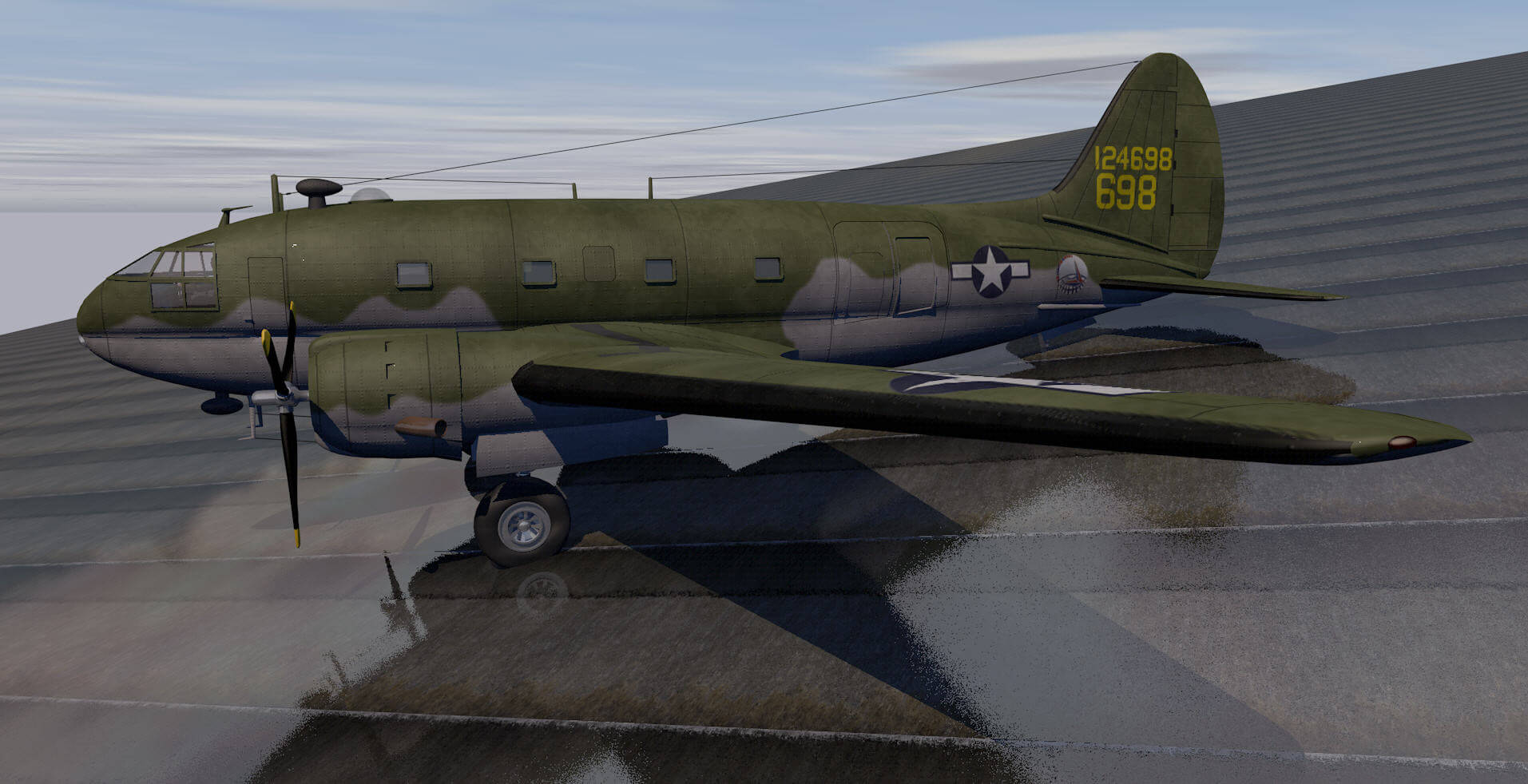 Curtiss-Wright C-46 Commando 3D Model by ChipBassChaos