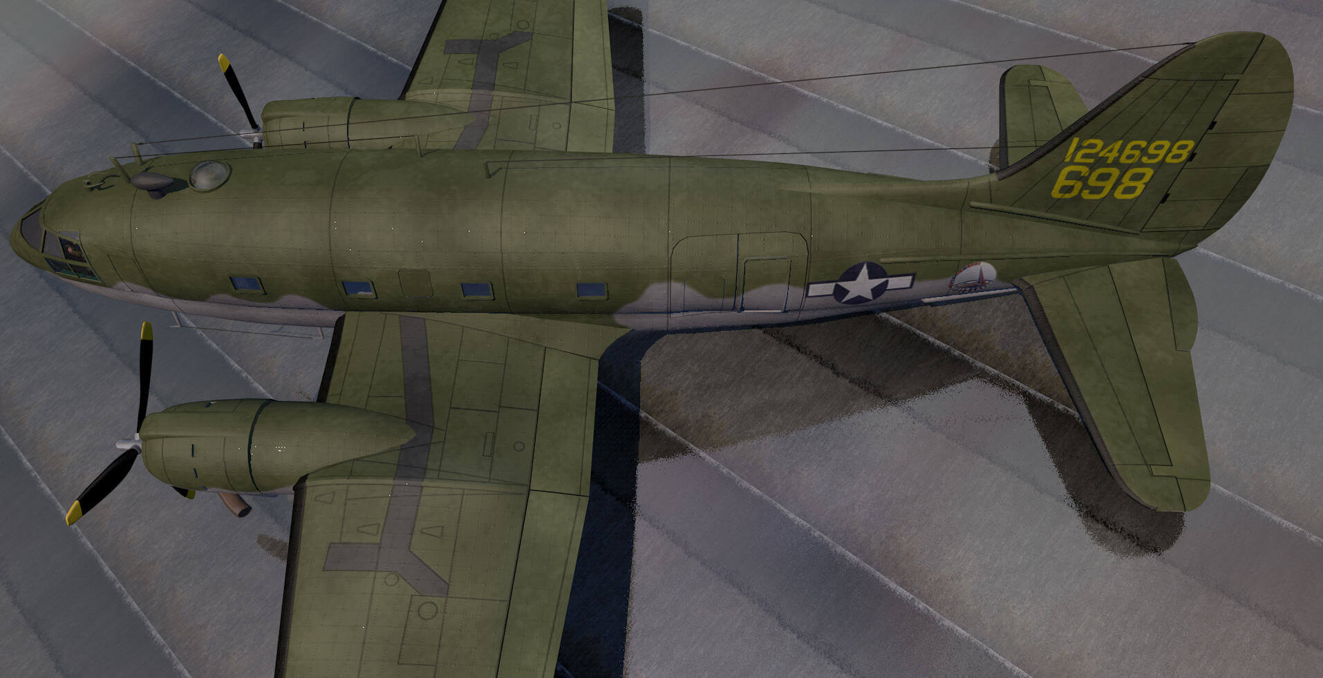 Curtiss-Wright C-46 Commando 3D Model by ChipBassChaos