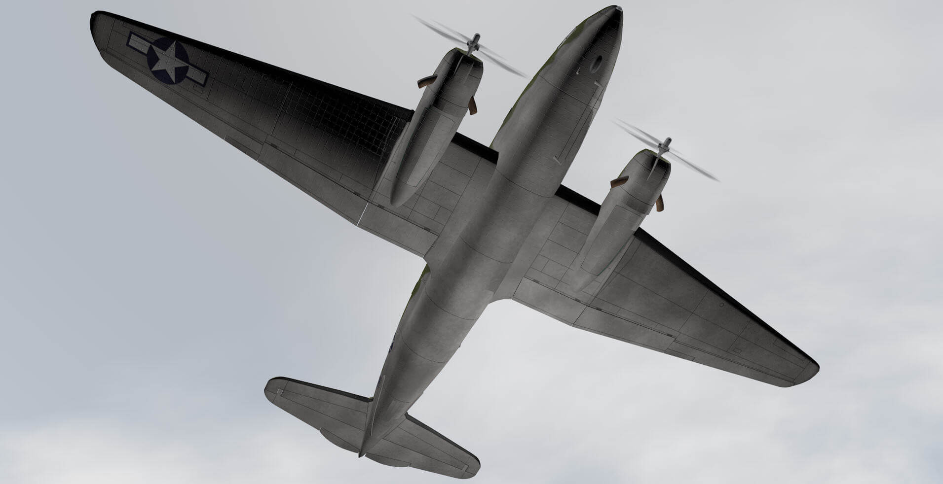 Curtiss-Wright C-46 Commando 3D Model by ChipBassChaos