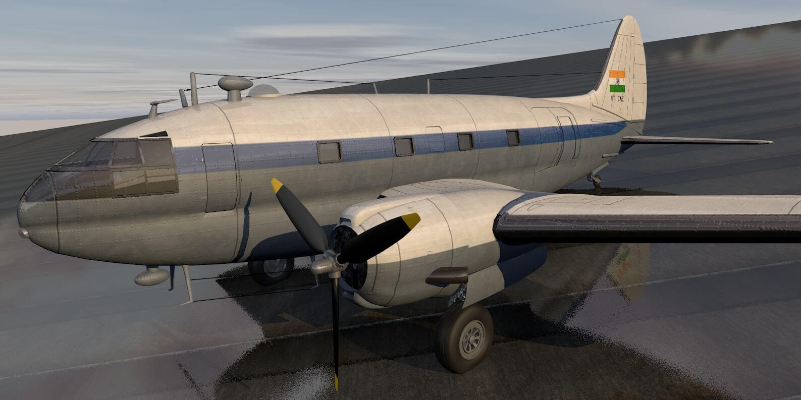 Curtiss-Wright C-46 Commando 3D Model by ChipBassChaos
