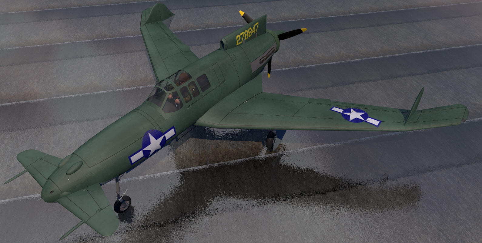 Curtiss-Wright XP-55 Ascender 3D Model by ChipBassChaos