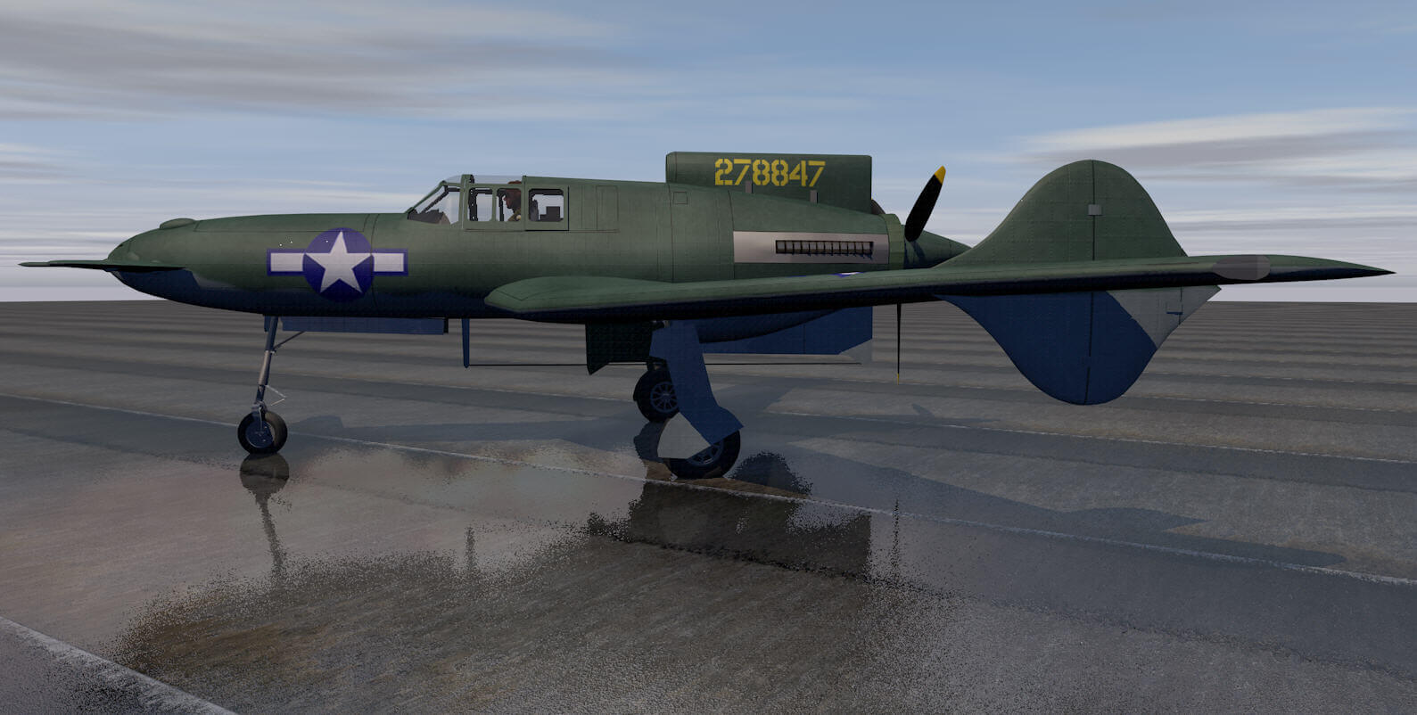 Curtiss-Wright XP-55 Ascender 3D Model by ChipBassChaos