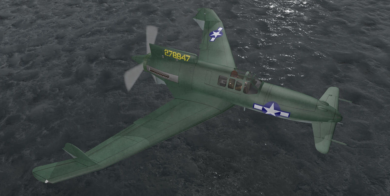 Curtiss-Wright XP-55 Ascender 3D Model by ChipBassChaos