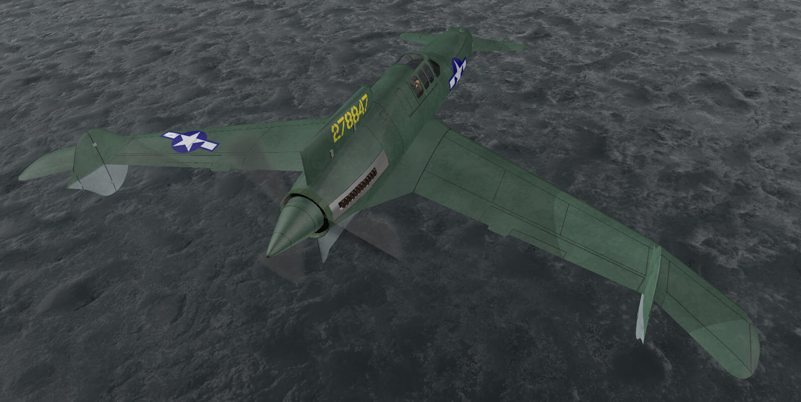 Curtiss-Wright XP-55 Ascender 3D Model by ChipBassChaos