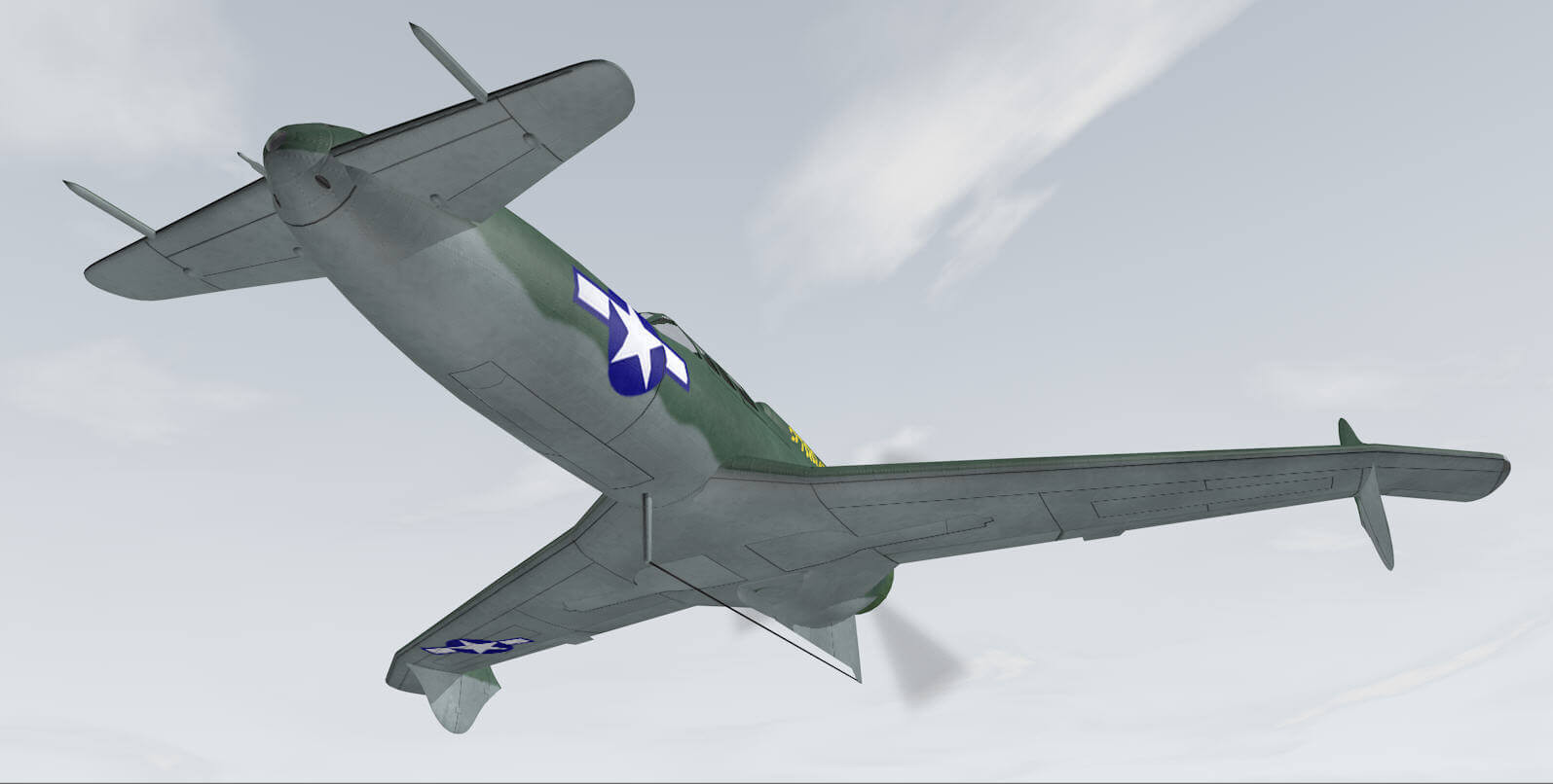 Curtiss-Wright XP-55 Ascender 3D Model by ChipBassChaos