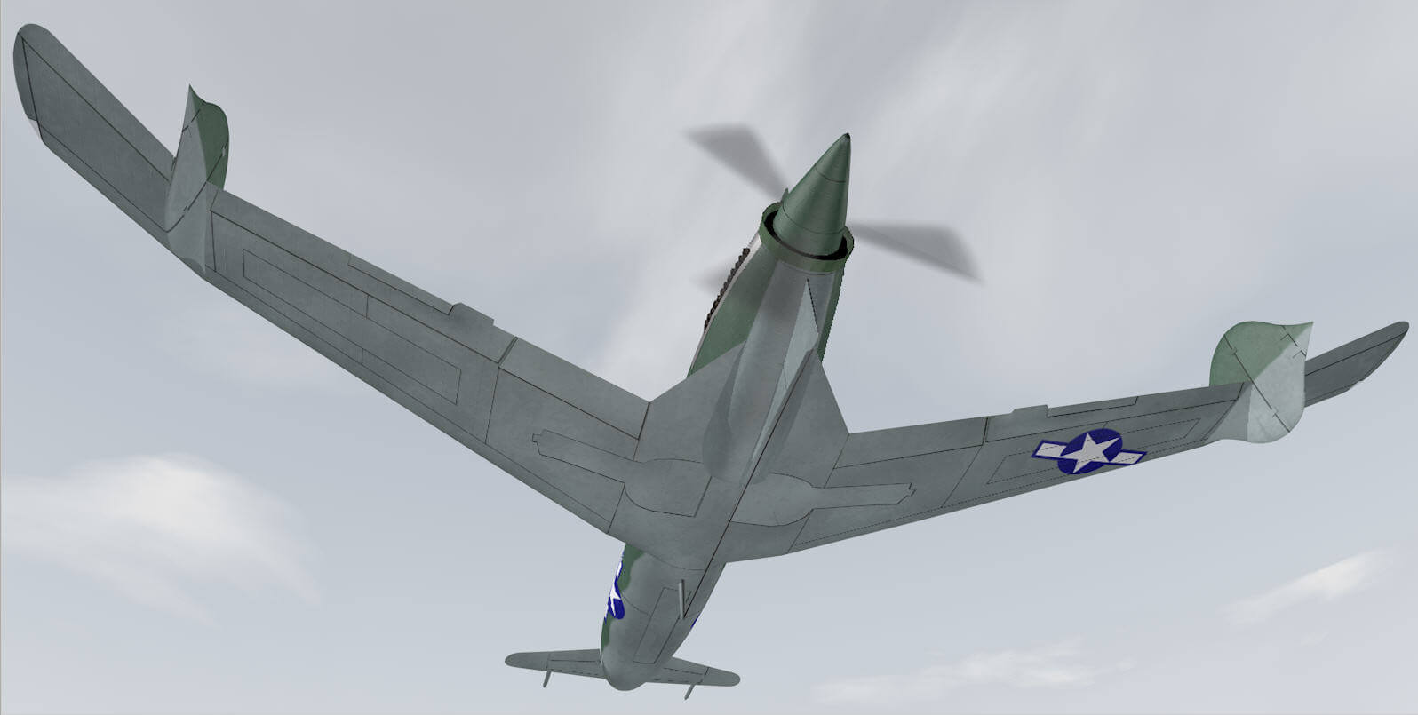 Curtiss-Wright XP-55 Ascender 3D Model by ChipBassChaos