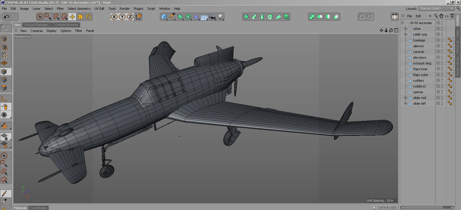Curtiss-Wright XP-55 Ascender 3D Model by ChipBassChaos