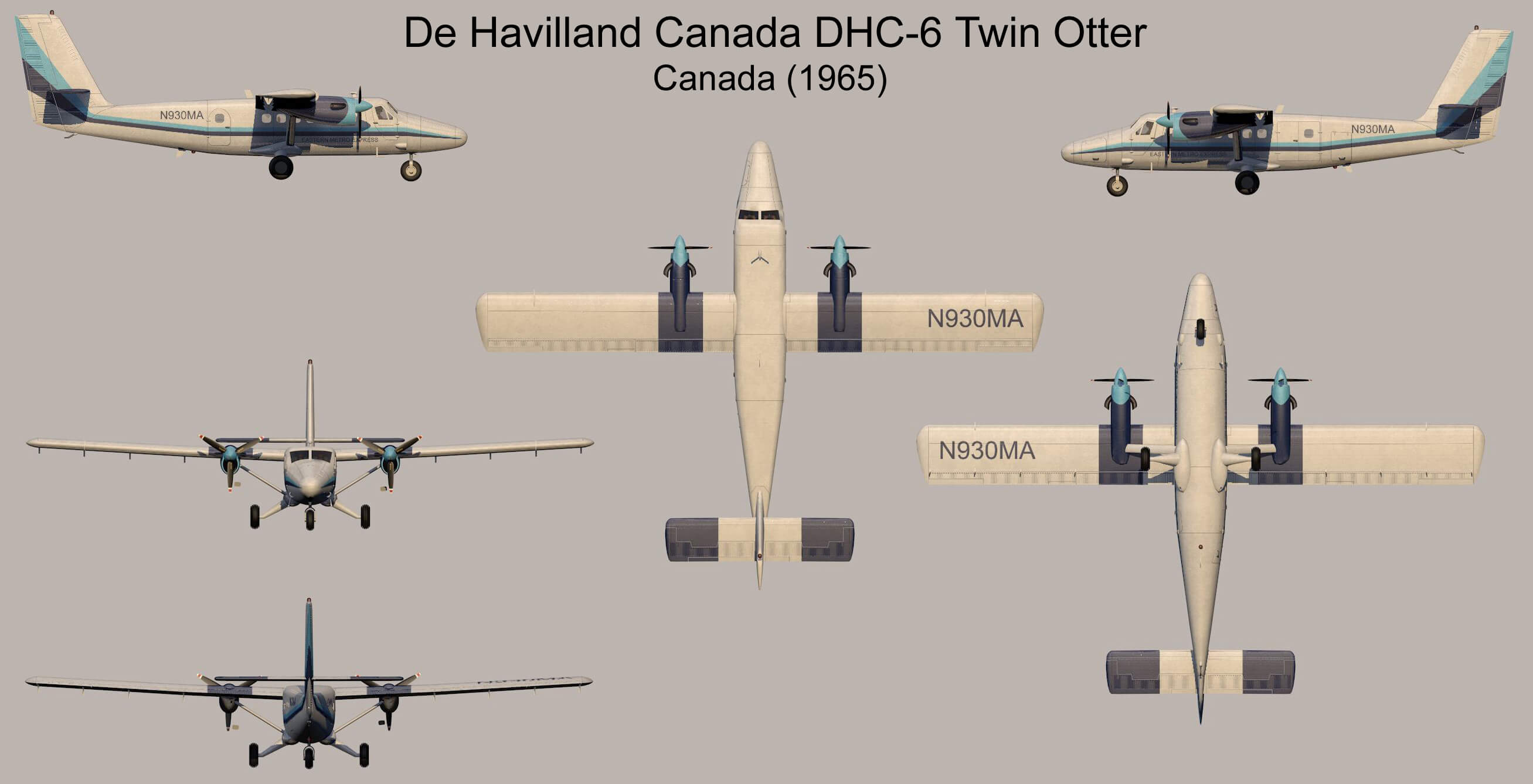 De Havilland Canada DHC-6 Twin Otter 3D Model by ChipBassChaos