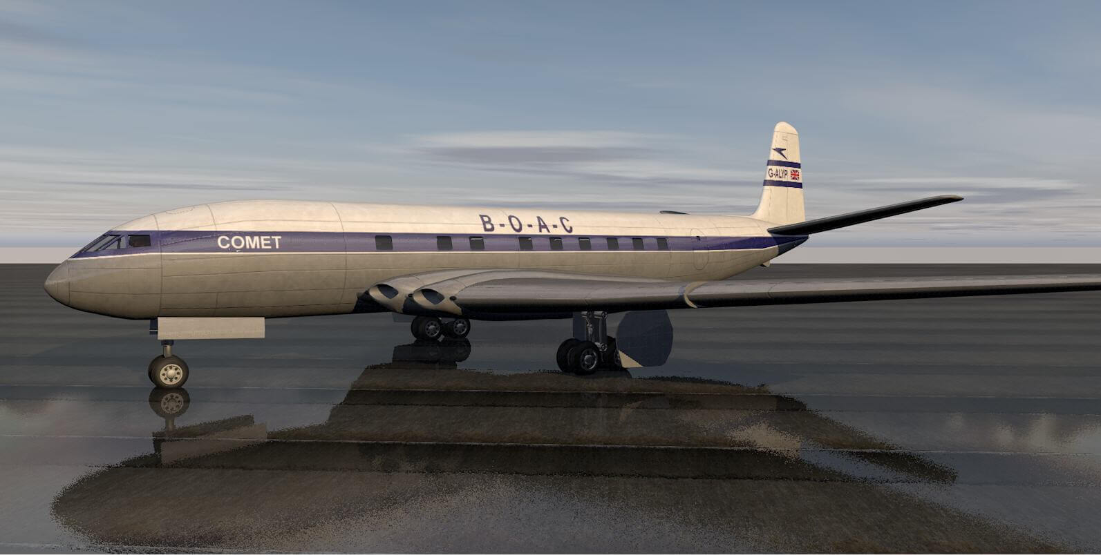 De Havilland Dh 106 Comet MK-1 3D Model by ChipBassChaos