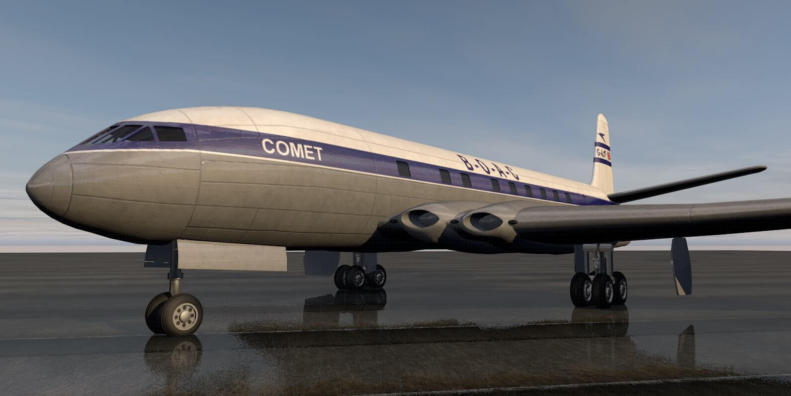 De Havilland Dh 106 Comet MK-1 3D Model by ChipBassChaos