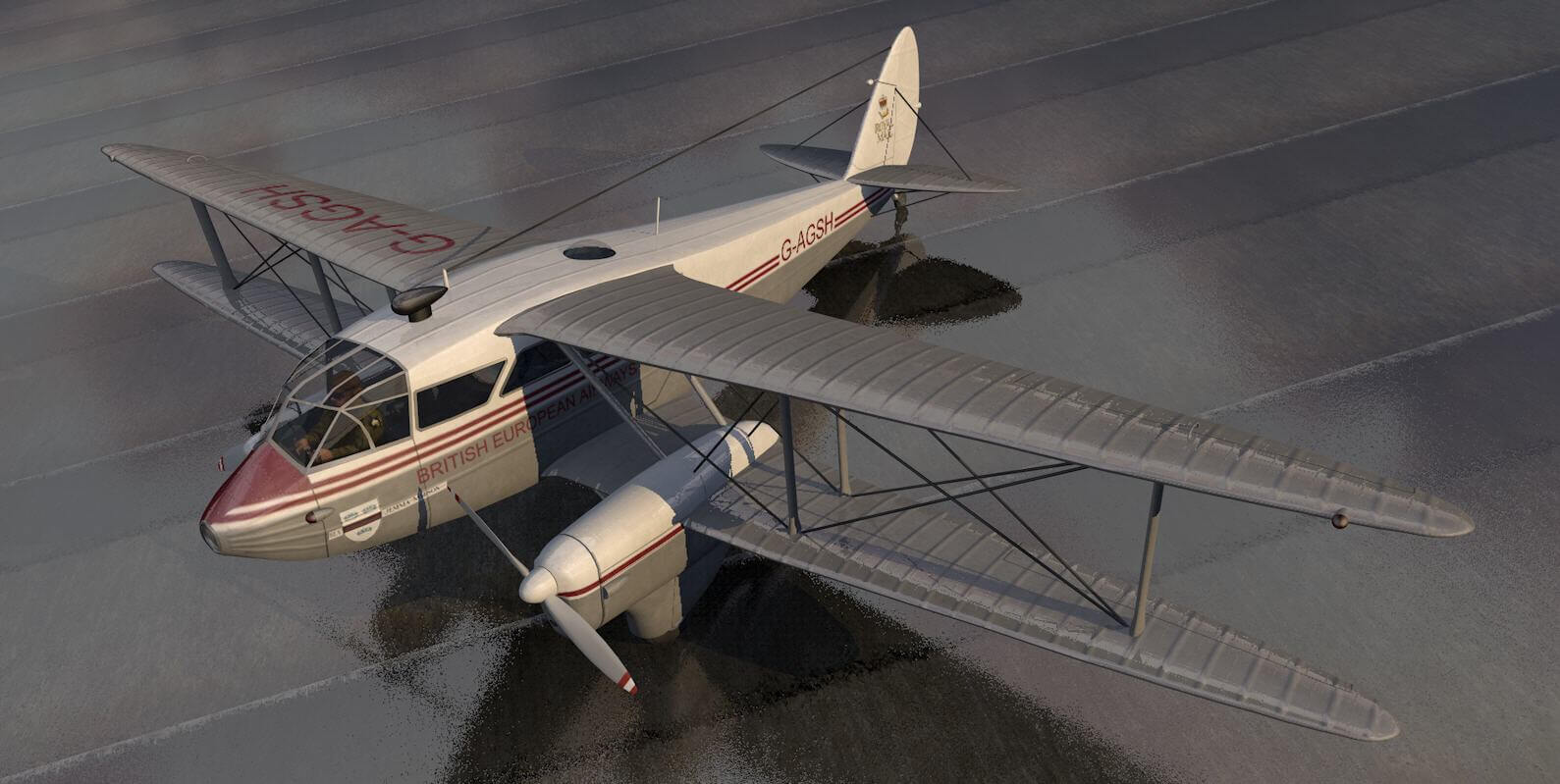 De Havilland DH-89 Dragon Rapide 3D Model by ChipBassChaos