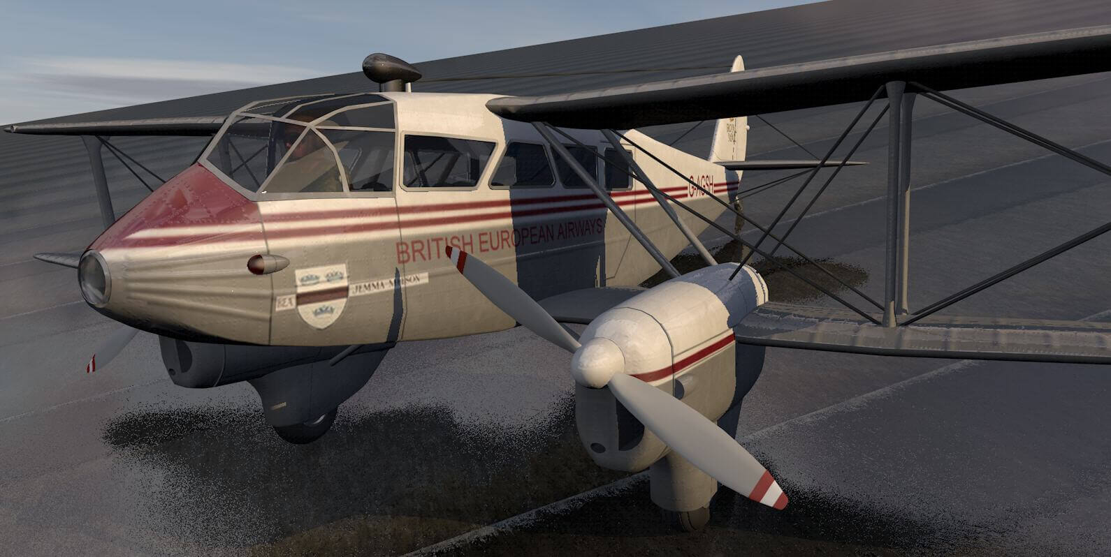 De Havilland DH-89 Dragon Rapide 3D Model by ChipBassChaos