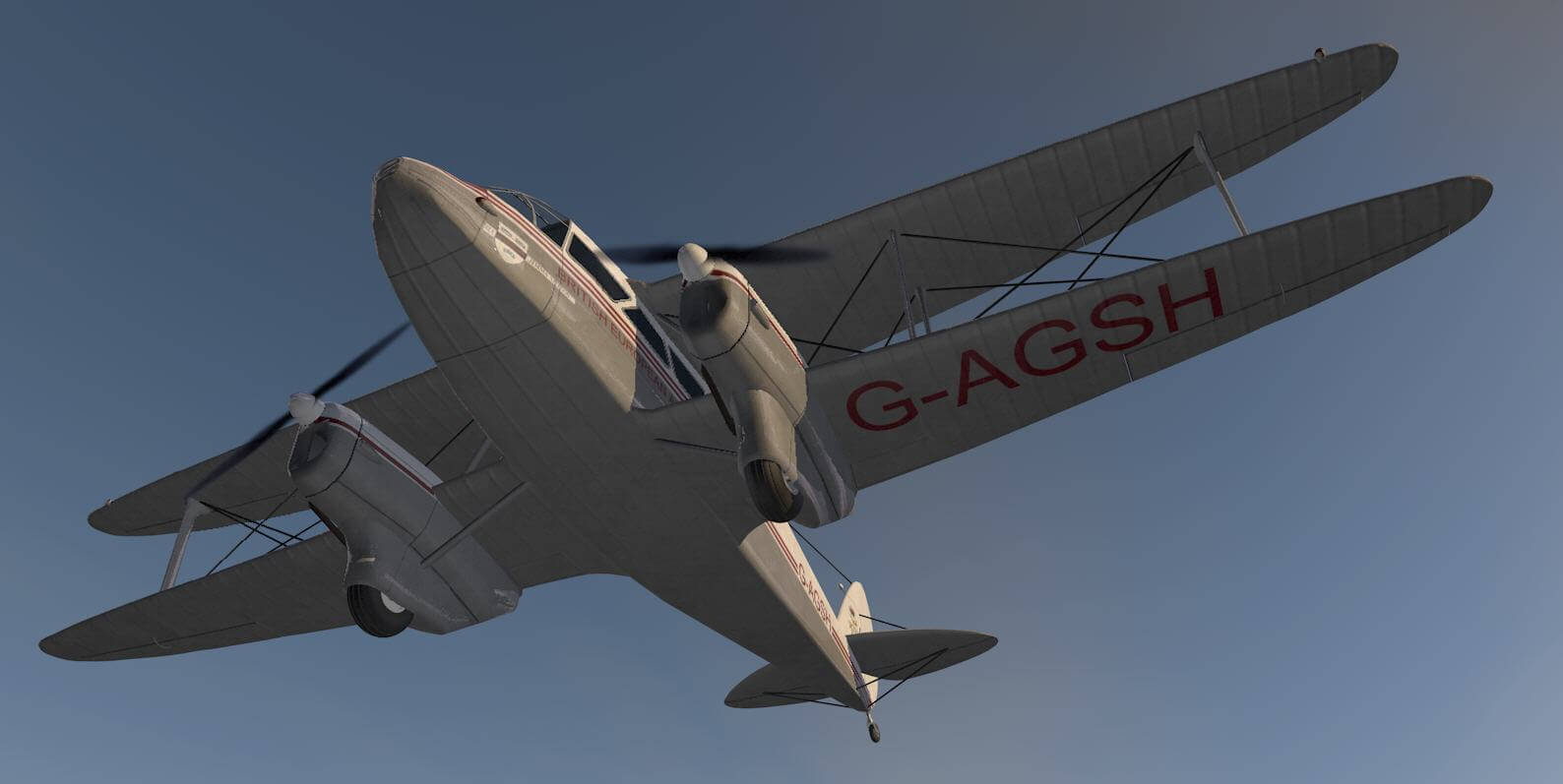 De Havilland DH-89 Dragon Rapide 3D Model by ChipBassChaos