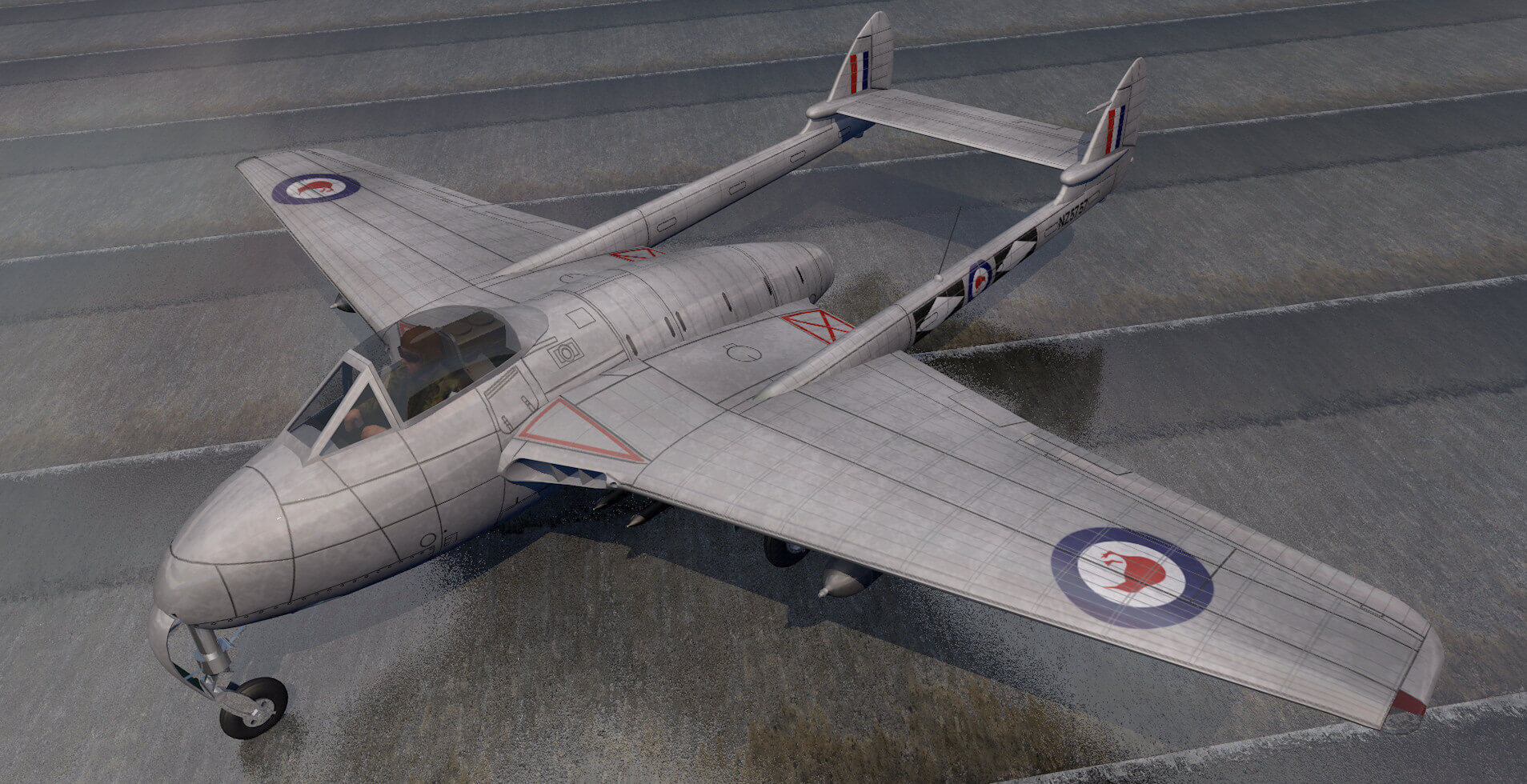 DeHavilland DH-100 Vampire Fb MK-5 3D Model by ChipBassChaos