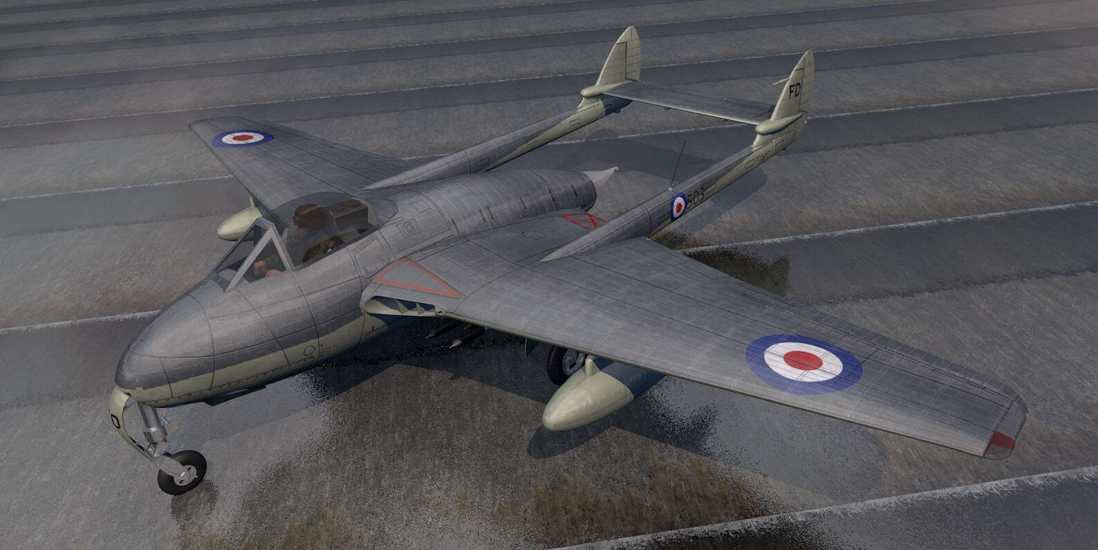 DeHavilland DH-100 Vampire Fb MK-5 3D Model by ChipBassChaos