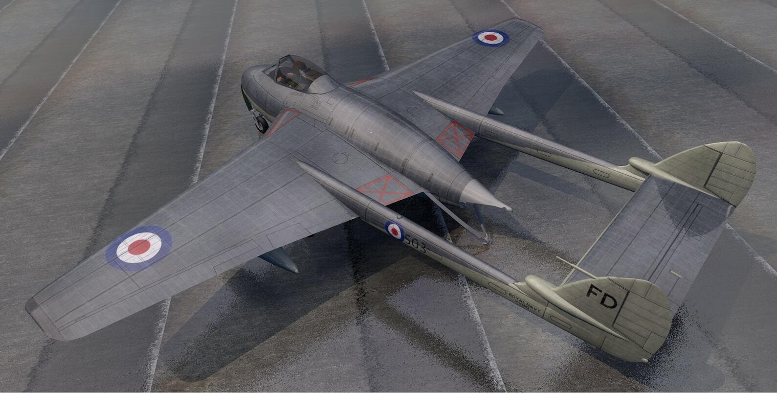 DeHavilland DH-100 Vampire Fb MK-5 3D Model by ChipBassChaos