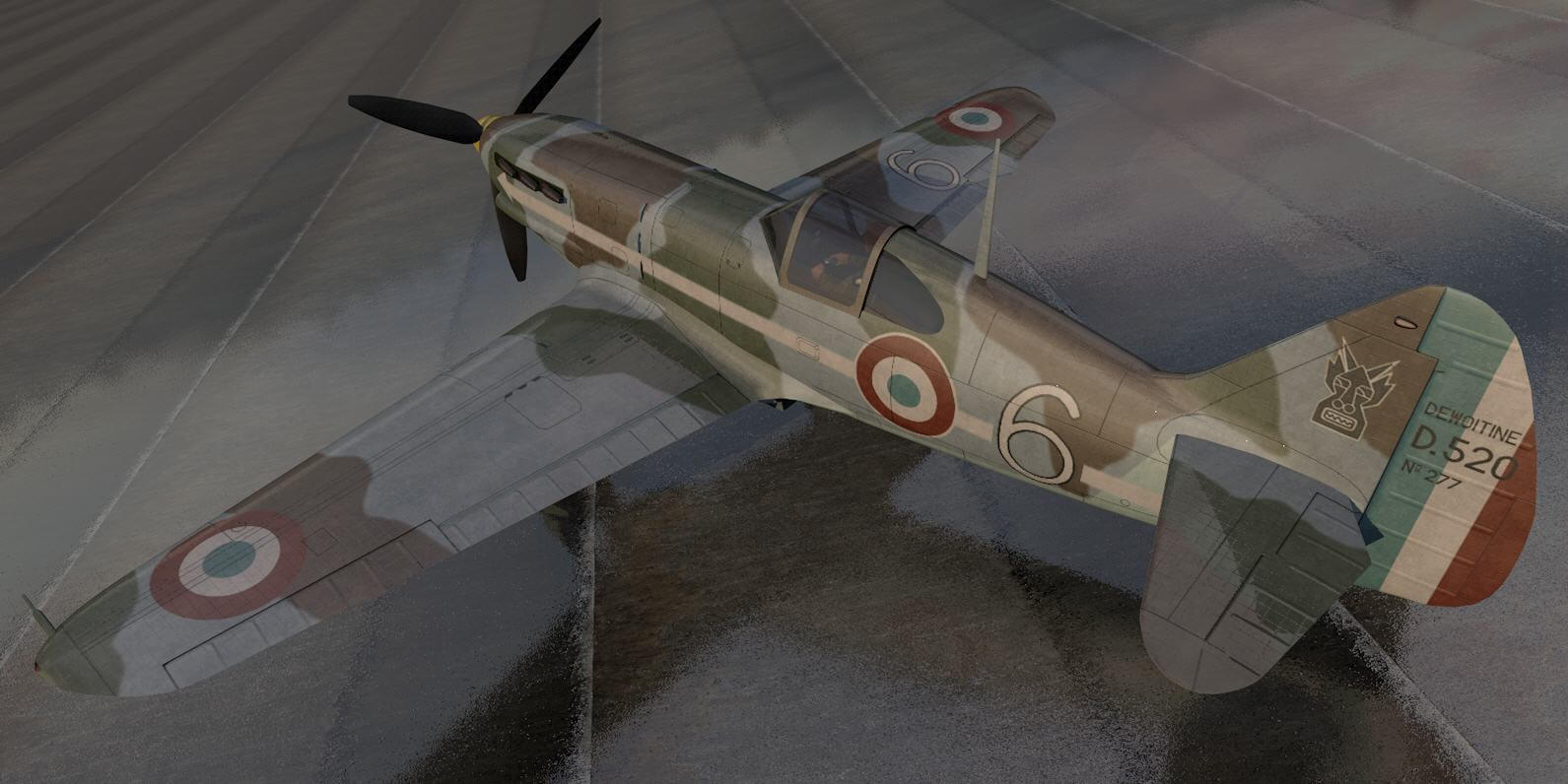 Dewoitine D-520 3D Model by ChipBassChaos