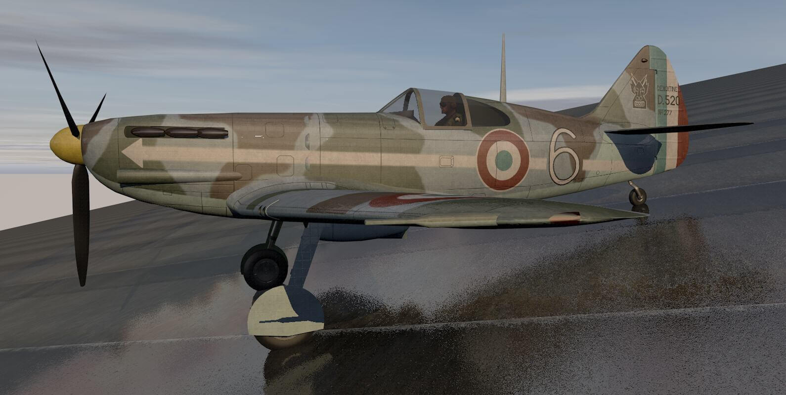 Dewoitine D-520 3D Model by ChipBassChaos