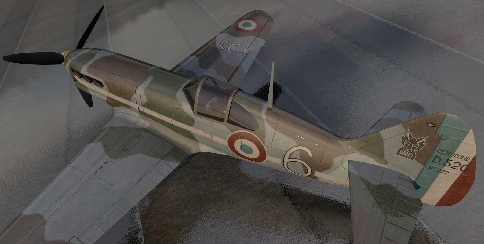 Dewoitine D-520 3D Model by ChipBassChaos