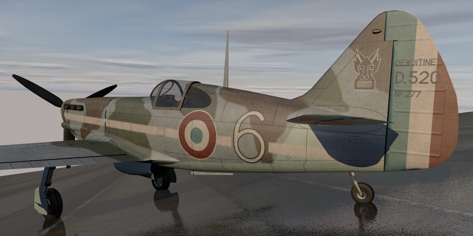 Dewoitine D-520 3D Model by ChipBassChaos