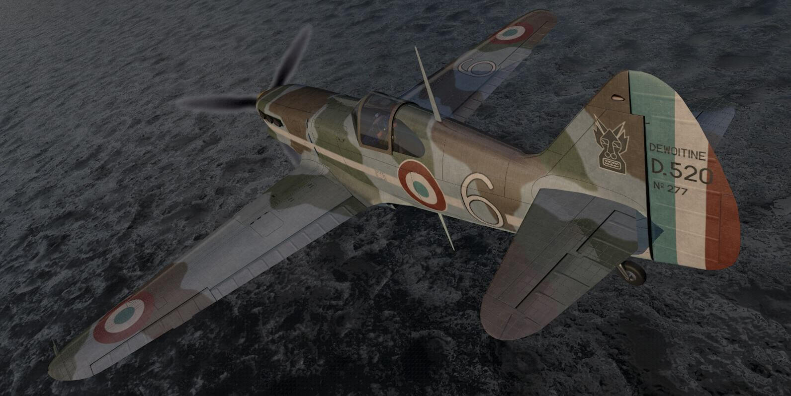 Dewoitine D-520 3D Model by ChipBassChaos