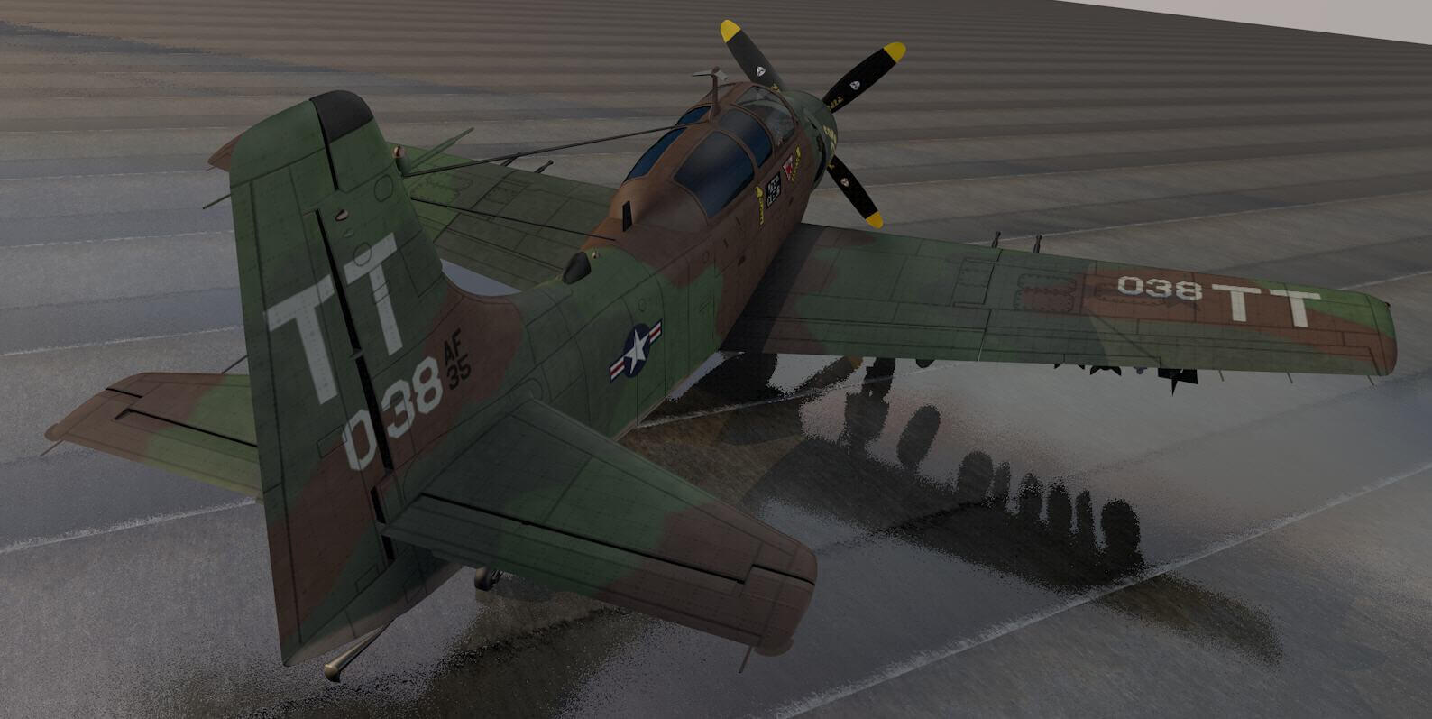 Douglas A-1E or AD-5 Skyraider 3D Model by ChipBassChaos