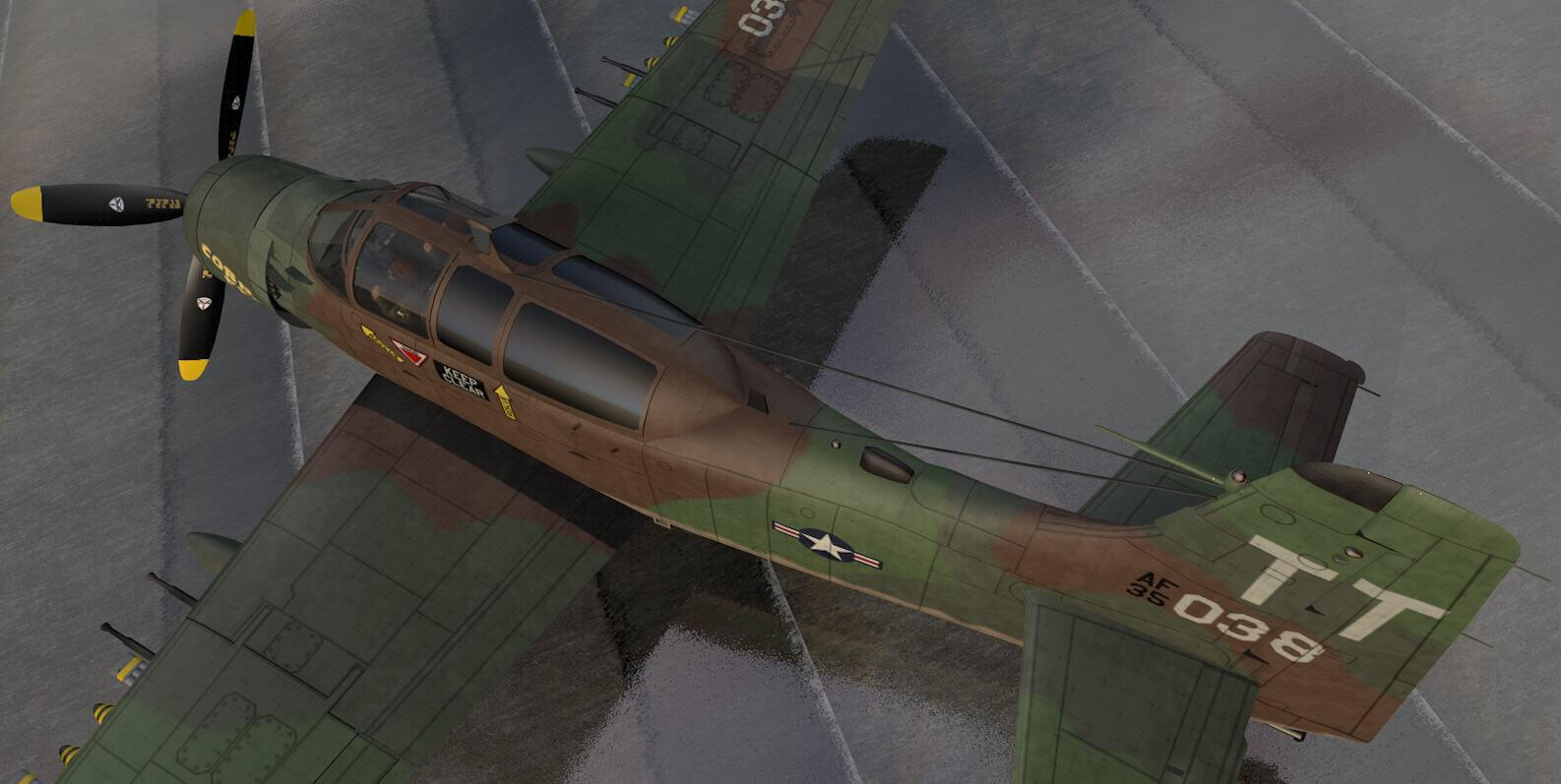 Douglas A-1E or AD-5 Skyraider 3D Model by ChipBassChaos