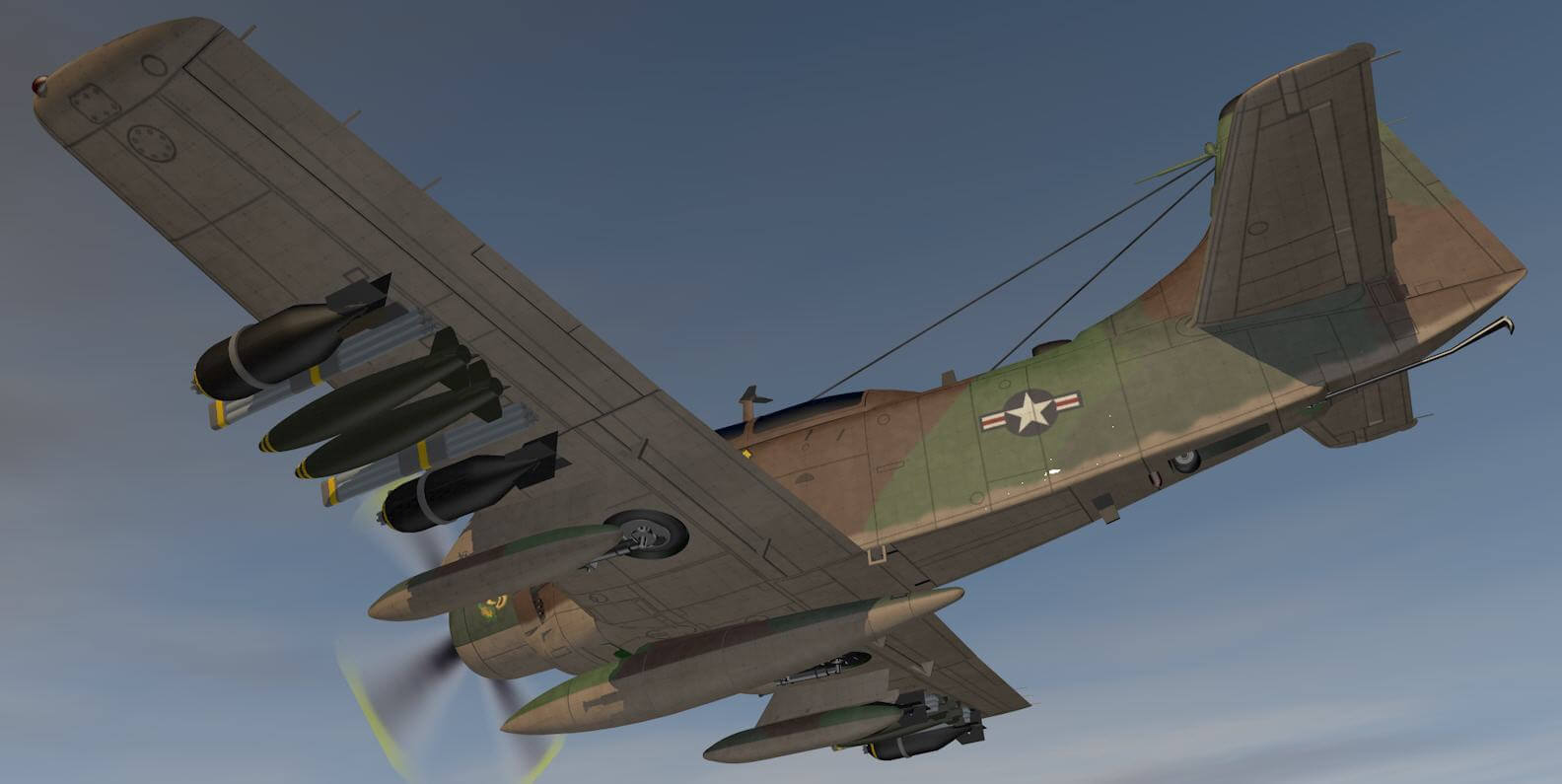 Douglas A-1E or AD-5 Skyraider 3D Model by ChipBassChaos