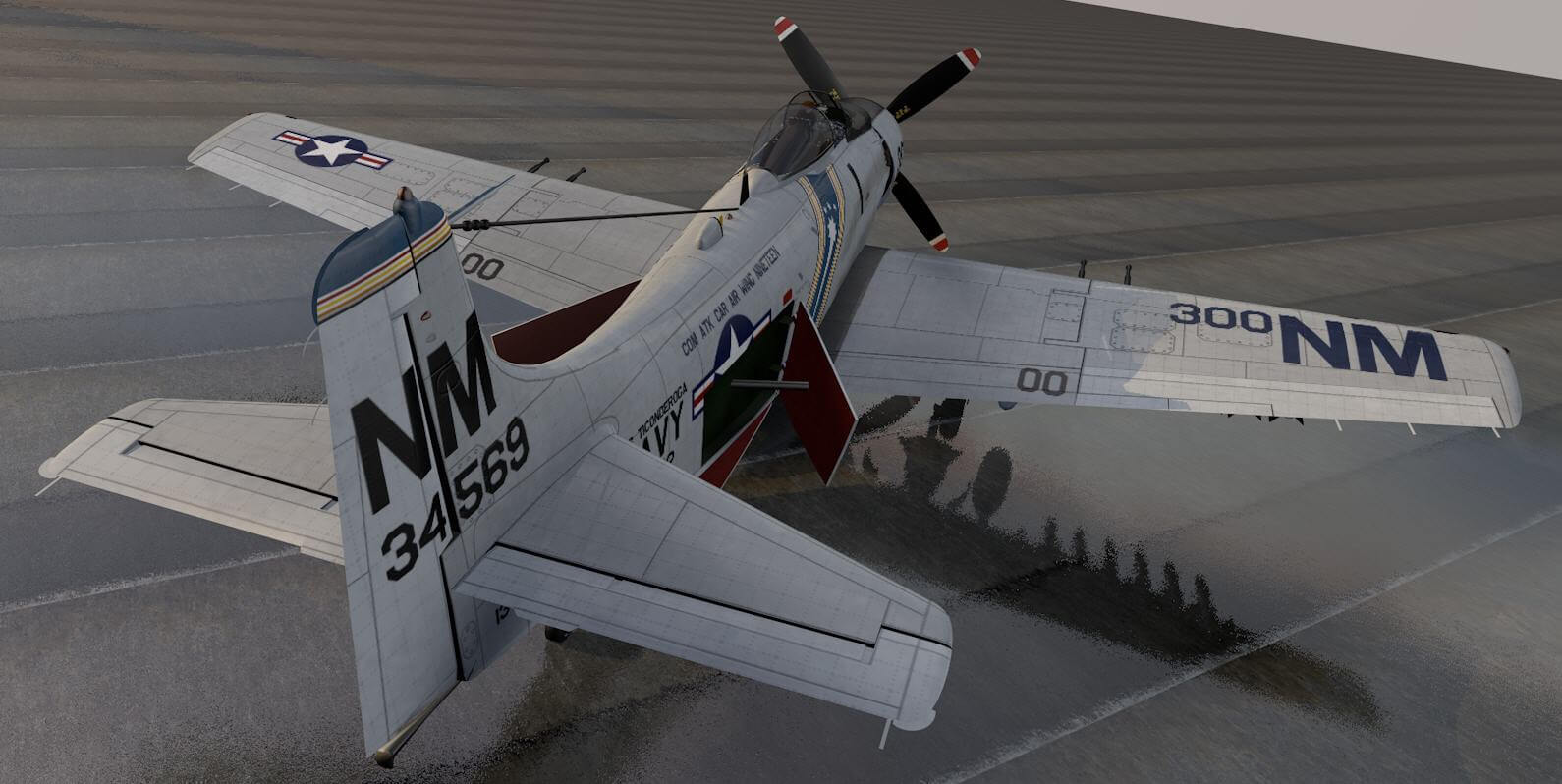 Douglas A-1H or AD-6 Skyraider 3D Model by ChipBassChaos