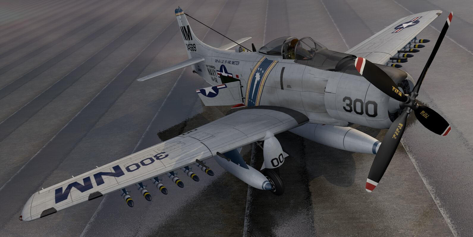 Douglas A-1H or AD-6 Skyraider 3D Model by ChipBassChaos