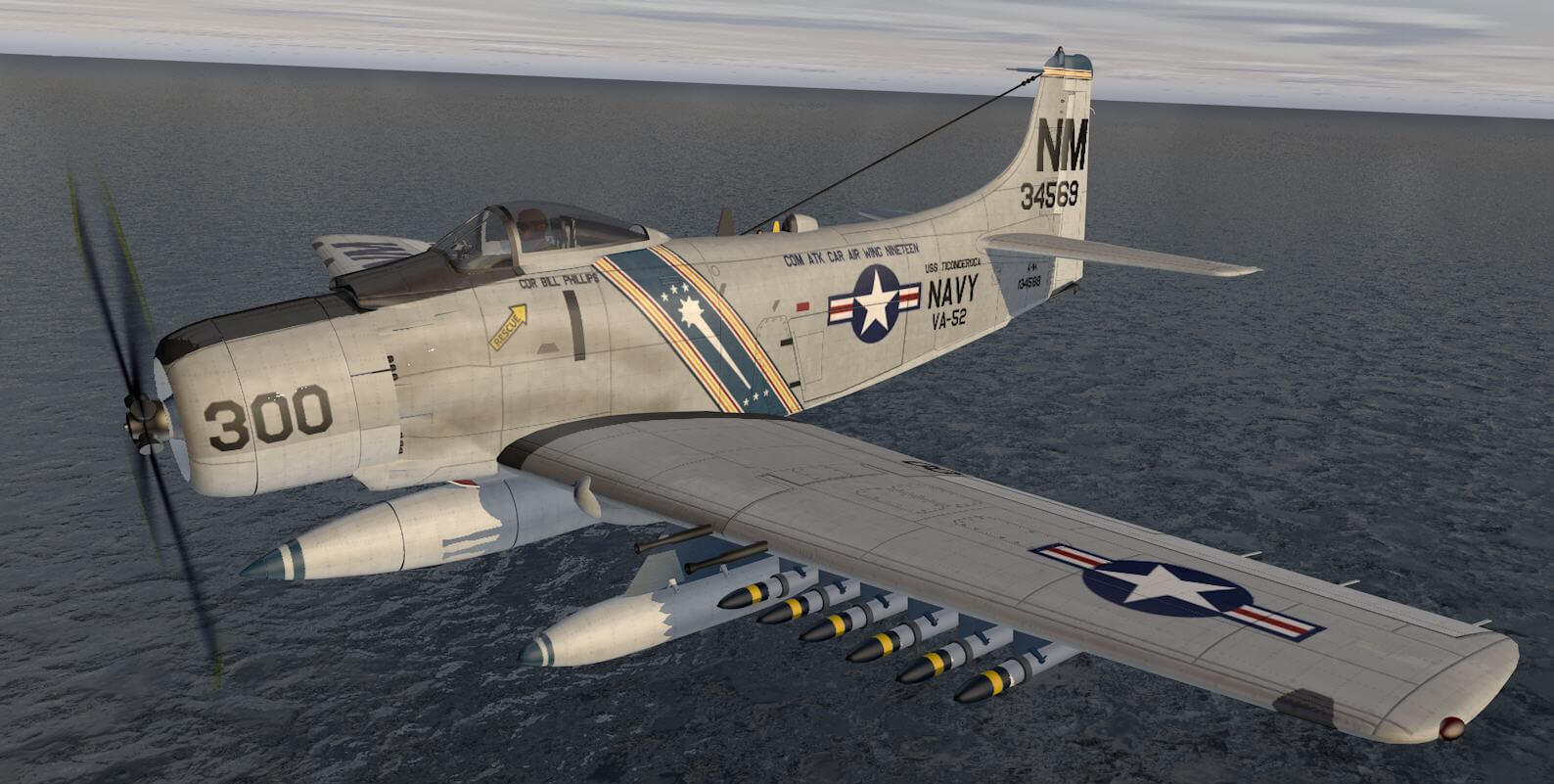Douglas A-1H or AD-6 Skyraider 3D Model by ChipBassChaos